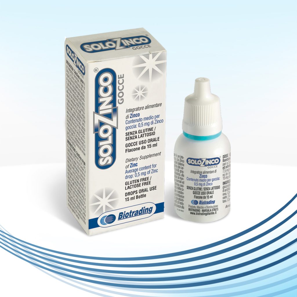 SoloZinco drops - Biotrading - Leader in the production of food supplements